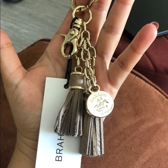 Brahmin | Accessories | Brahmin Tassel Key Ring Warm Gray Collodi ...